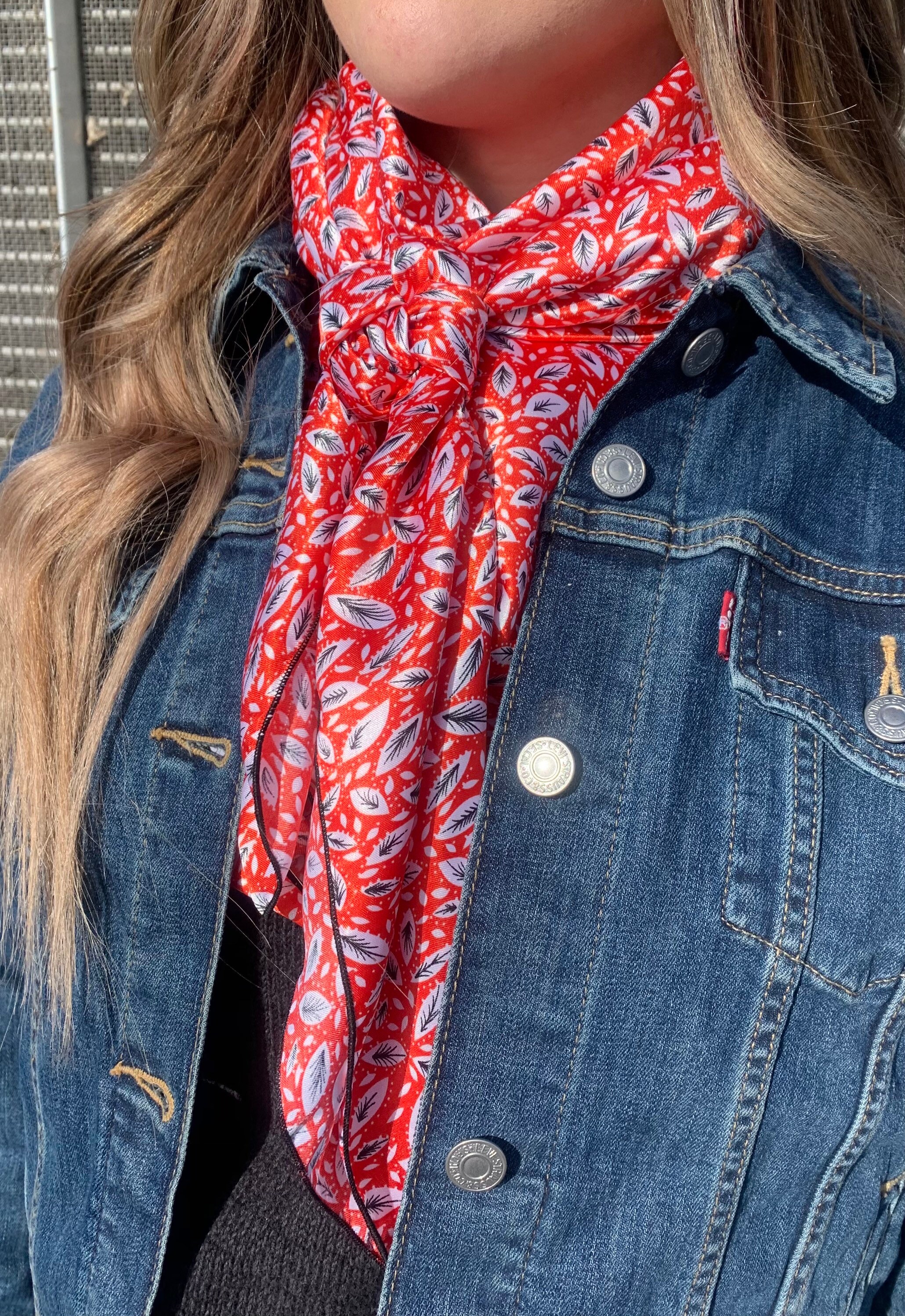 New Cowboy Wildrag Western Neck Scarf Bandana Silky Leaf Pattern - Etsy