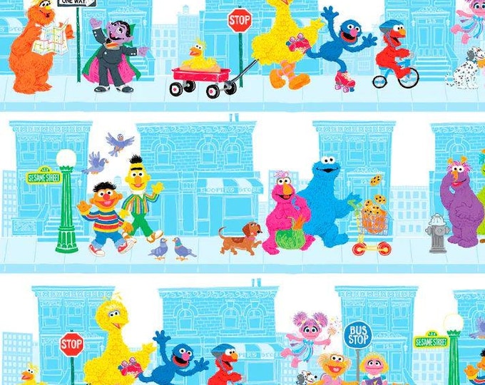 Quilting Treasures - Sesame Street - 27538-B - Characters on Sesame St ...