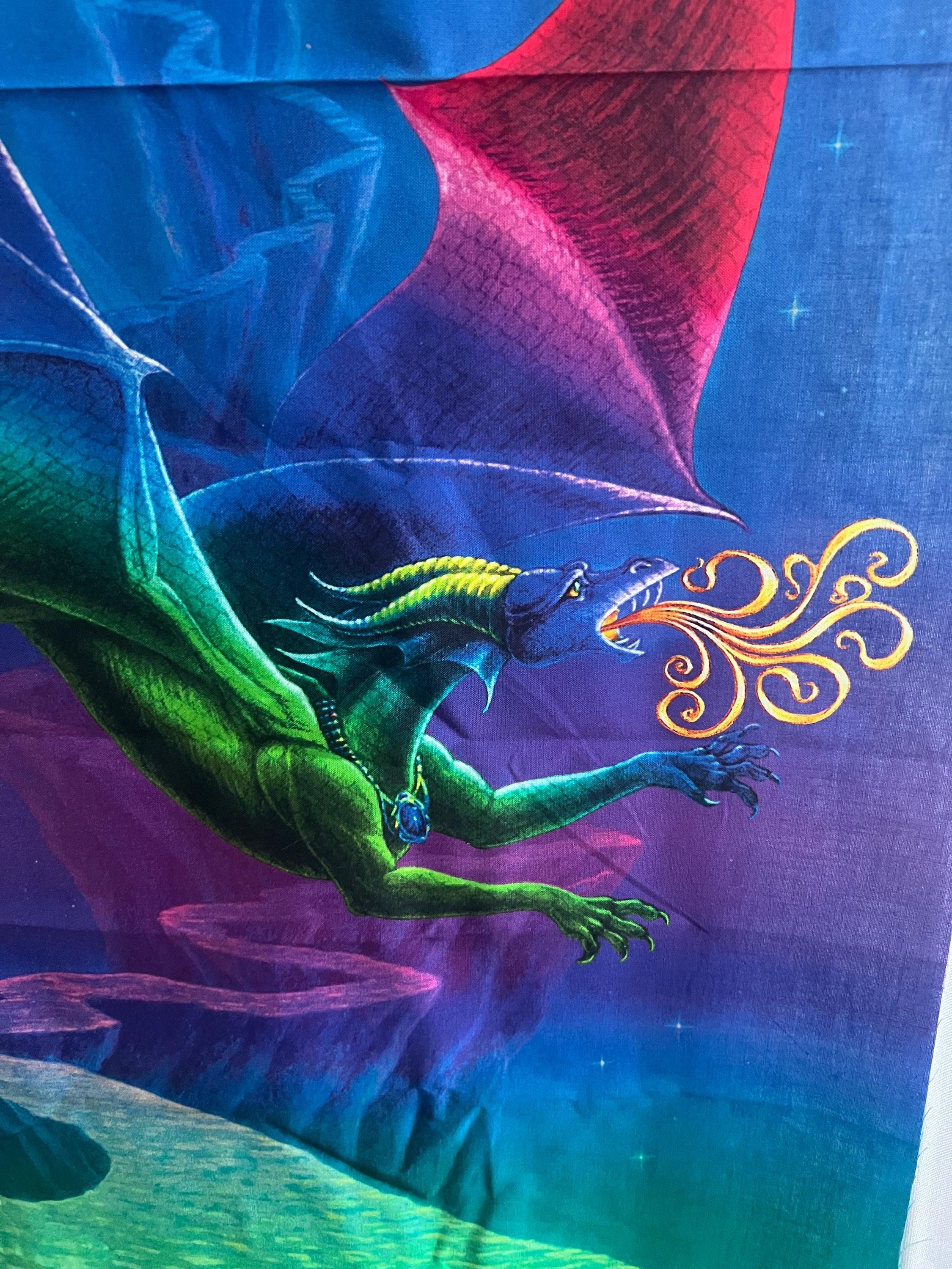 Rainbow Dragon Panel by Sue Ellen Brown Studio E Cotton Quilt Fabric ...