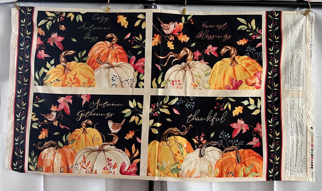 Autumn Day - Cotton Fabric Panel Design by Nancy Mink for Wilmington ...