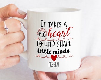 Teacher Gift Idea It Takes A Big Heart to Teach Little Minds - Etsy
