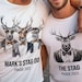 The Stag and Stag's Team T-shirt / Groom Groomsman Gift Funny Men's ...