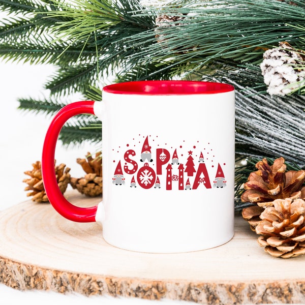 Scandinavian Red Christmas Mugs Etsy
