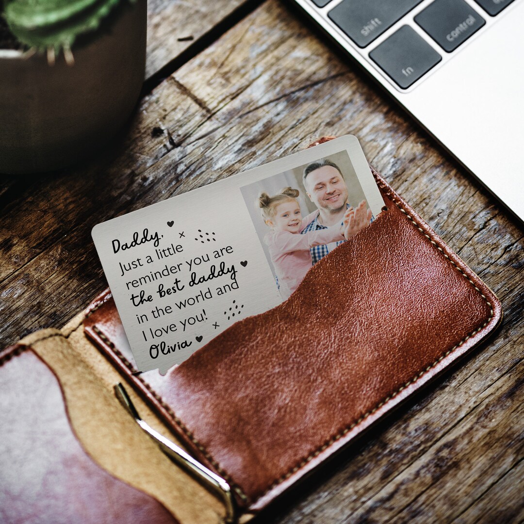 Personalised Metal Wallet Card for Daddy Father's Day Gift Christmas ...