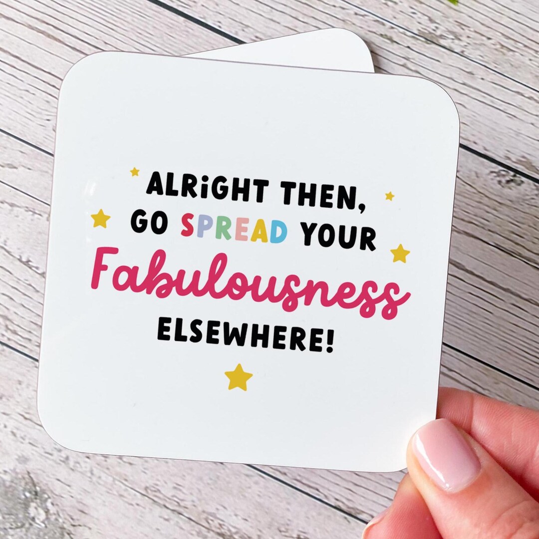 New Job Gift for Her Funny Leaving Work Coaster for Colleague Good Luck ...