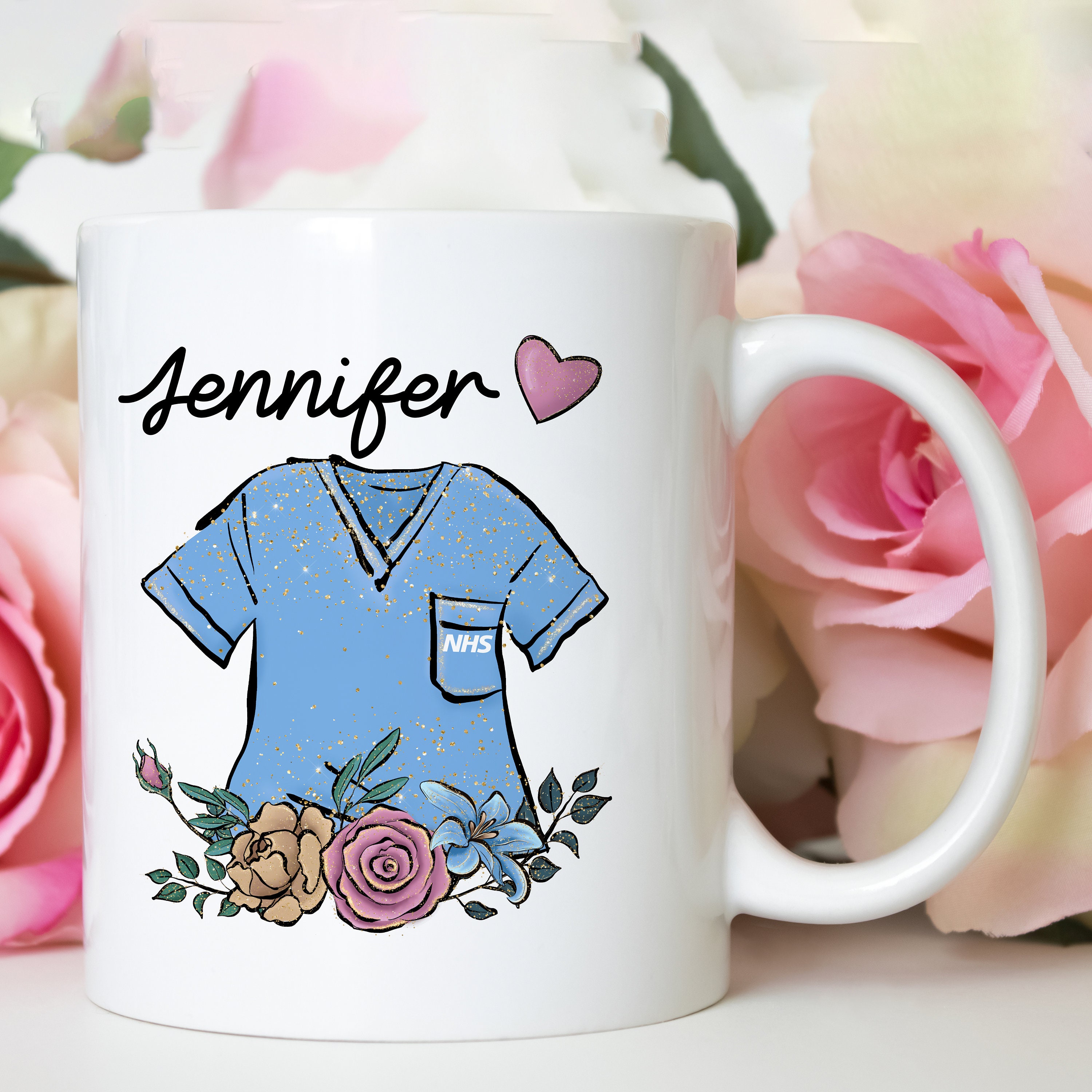 Personalised Nurse Mug With Name / NHS Nurse Thank You Gift / New Nurse ...