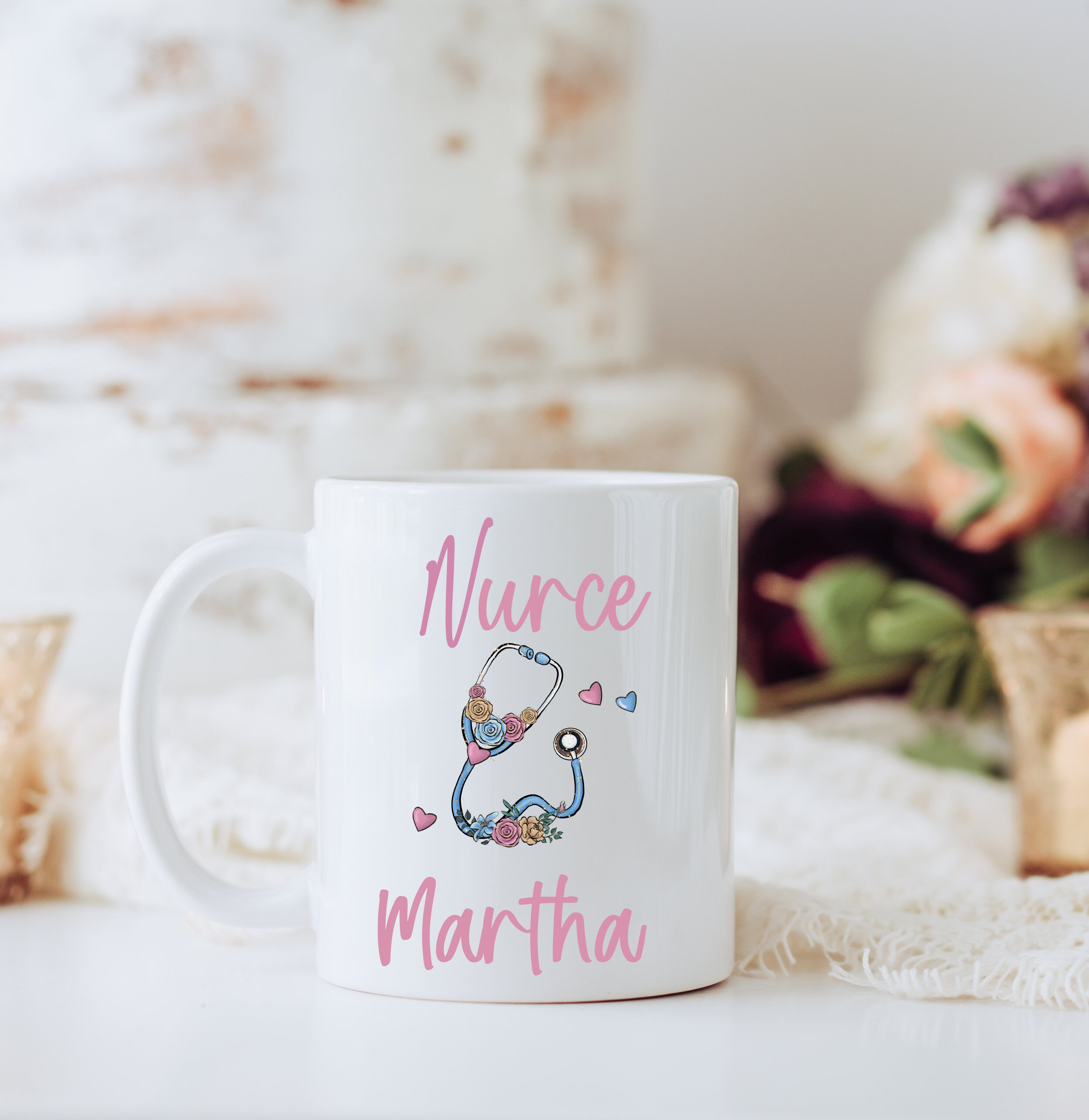 Personalised Nurse Mug With Name / NHS Nurse Thank You Gift / New Nurse ...