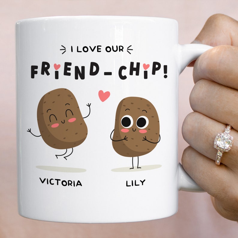 Personalised Funny Friendship Mug I Love Our Friend-chip Gift for ...