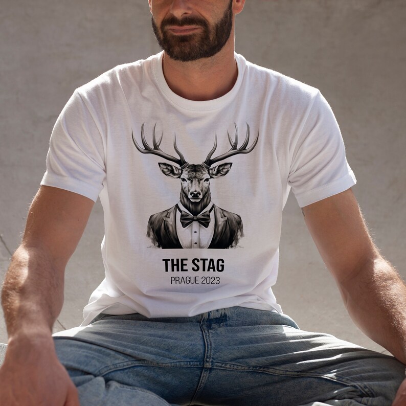The Stag and Stag's Team T-shirt / Groom Groomsman Gift Funny Men's ...