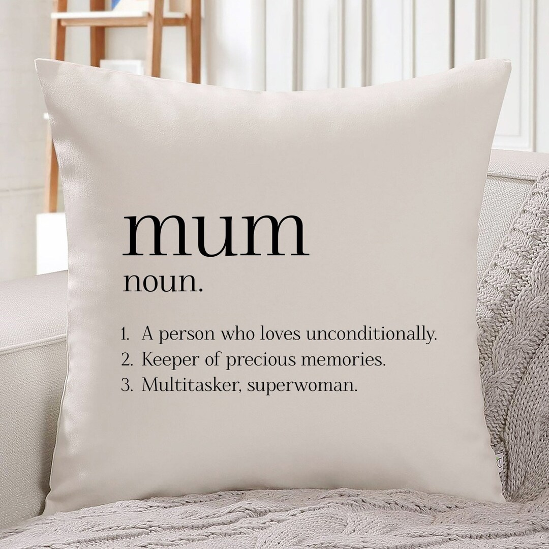 Mum Dictionary Definition Cushion Cover / Mother's Day Gift With Names ...