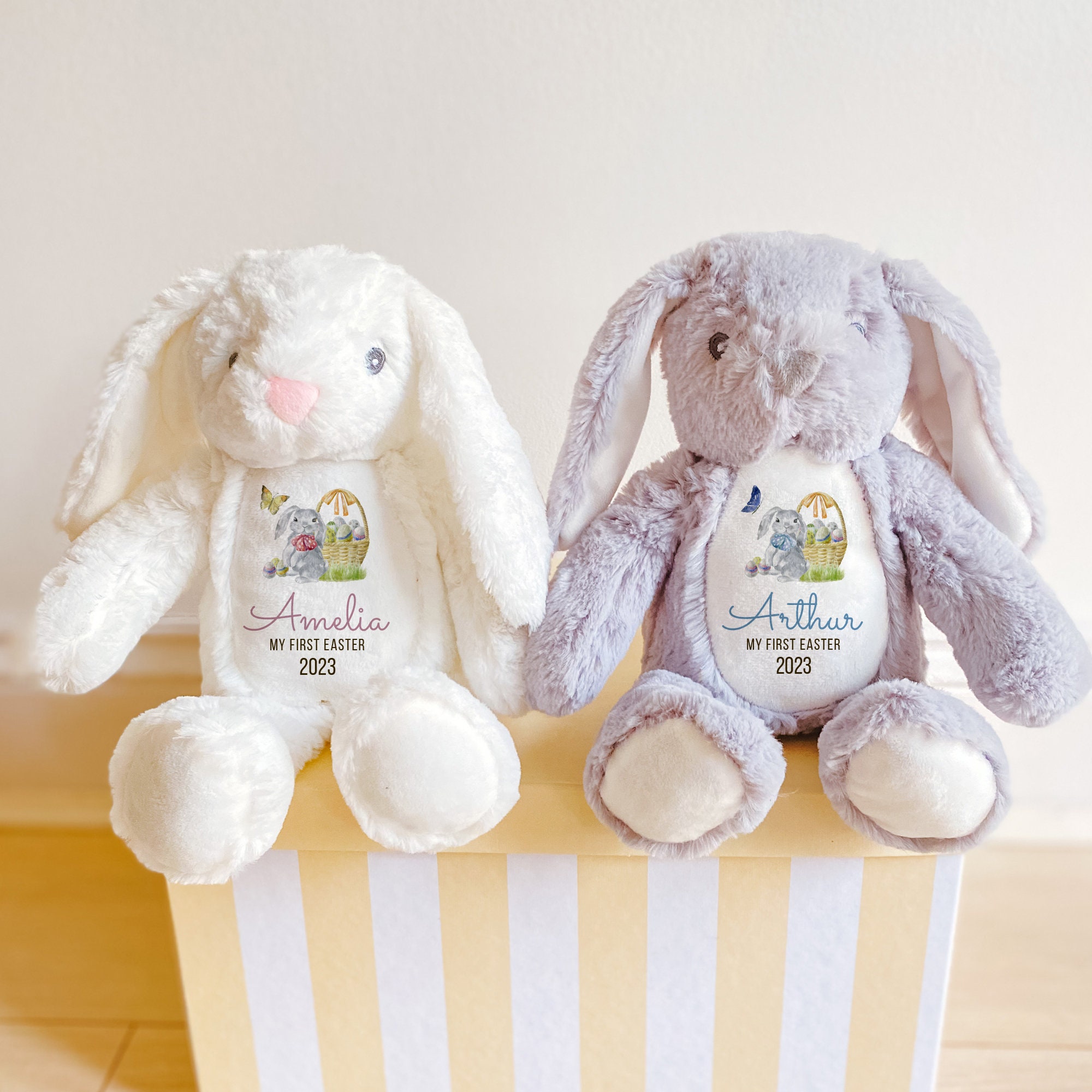 Personalised My First Easter Gift Bunny With Name 35 Cm Baby - Etsy