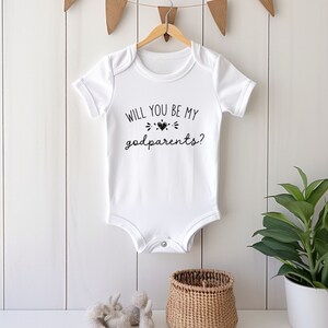 Will You Be My Godparents Baby Bodysuit / Godparents Christening Proposal Godparent Proposal ...