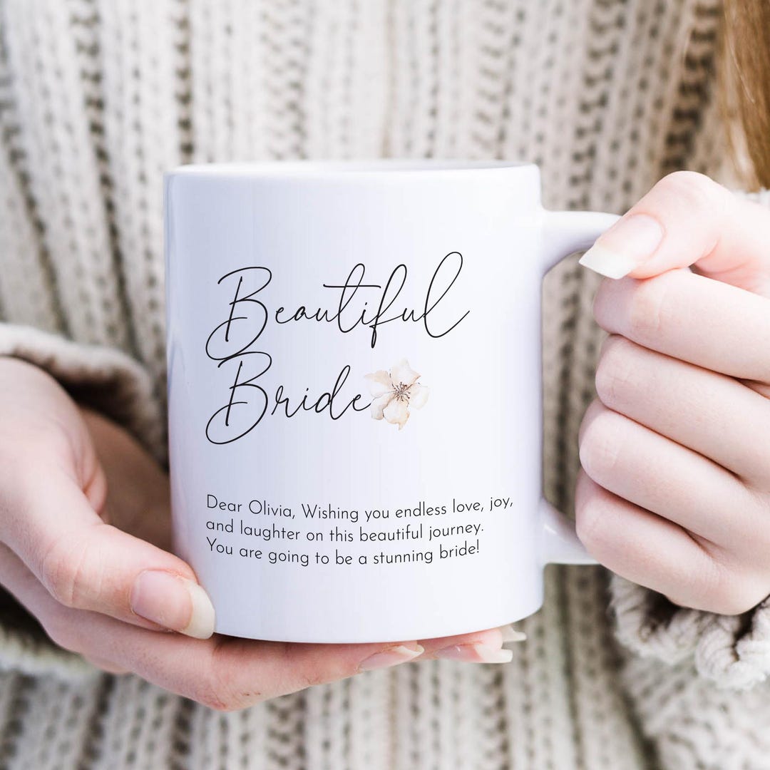Personalised Bride Mug With Name Beautiful Bride Gift for Bride to Be ...