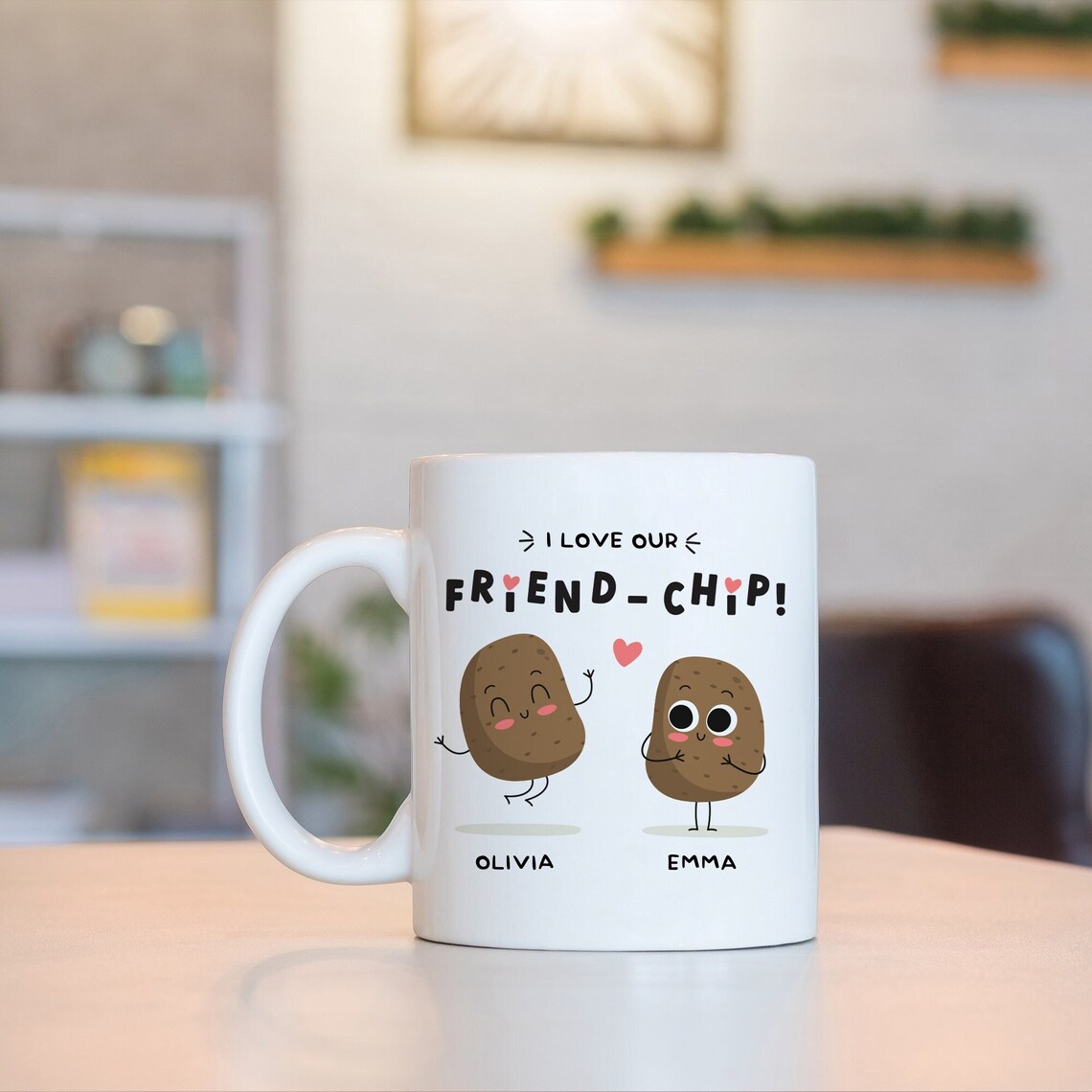 Personalised Funny Friendship Mug I Love Our Friend-chip Gift for ...