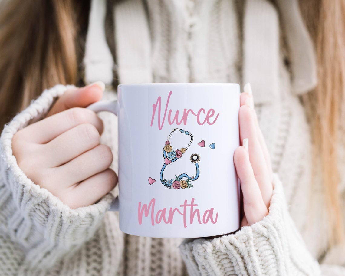 Personalised Nurse Mug With Name / NHS Nurse Thank You Gift / New Nurse ...