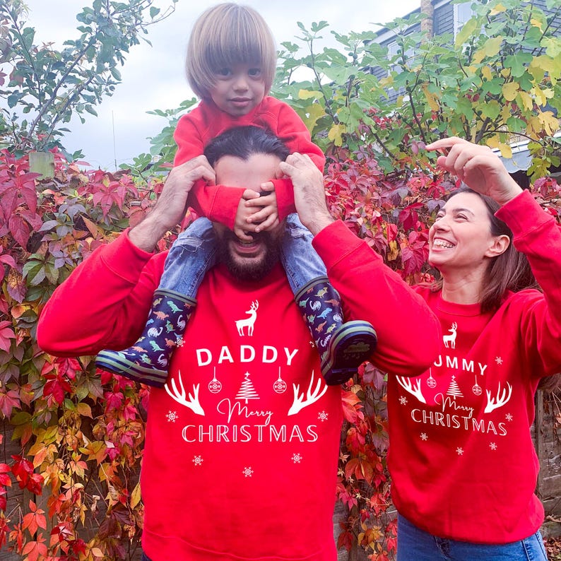 Personalised Family Christmas Jumper – Mummy Daddy Baby Matching ...