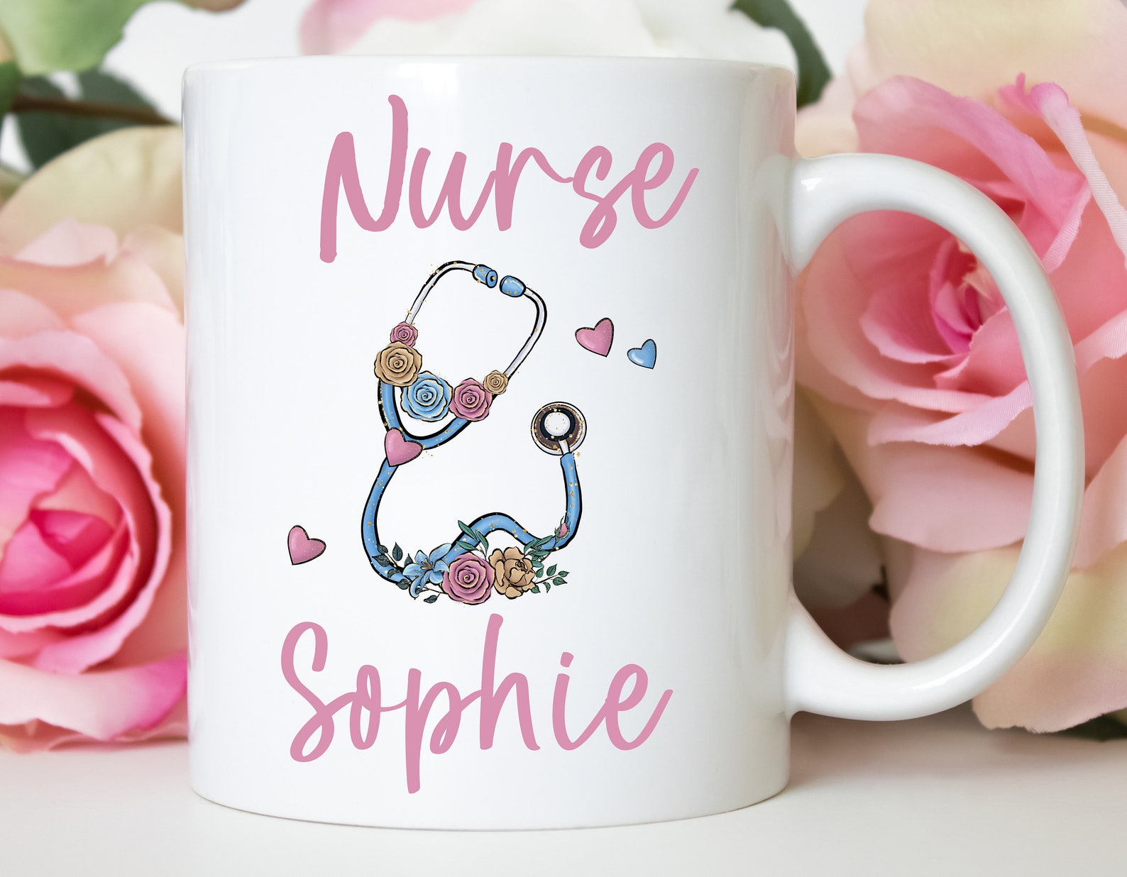 Personalised Nurse Mug With Name / NHS Nurse Thank You Gift / New Nurse ...