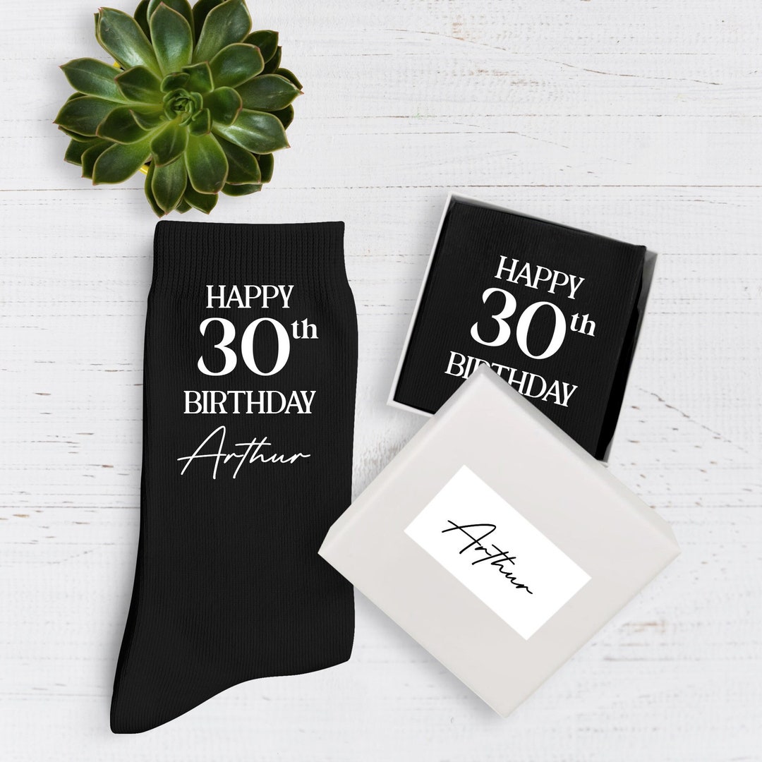 Personalised Birthday Socks With Name and Age / FOR MEN / Birthday Gift ...