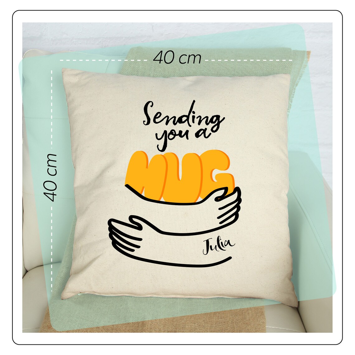 Sending You a Hug Cushion Cover / Friends Soul Sisters - Etsy