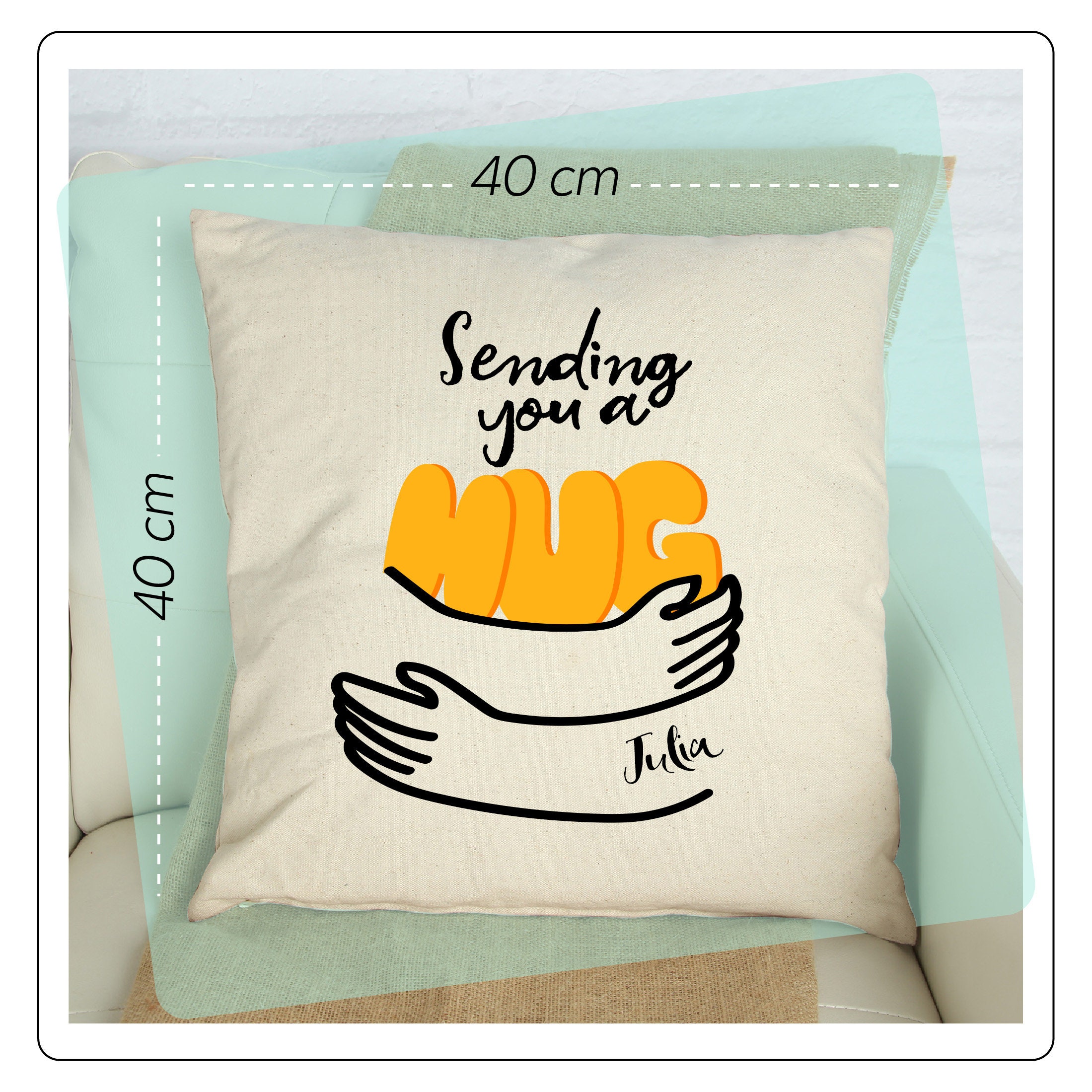 Sending You a Hug Cushion Cover / Friends Soul Sisters - Etsy UK
