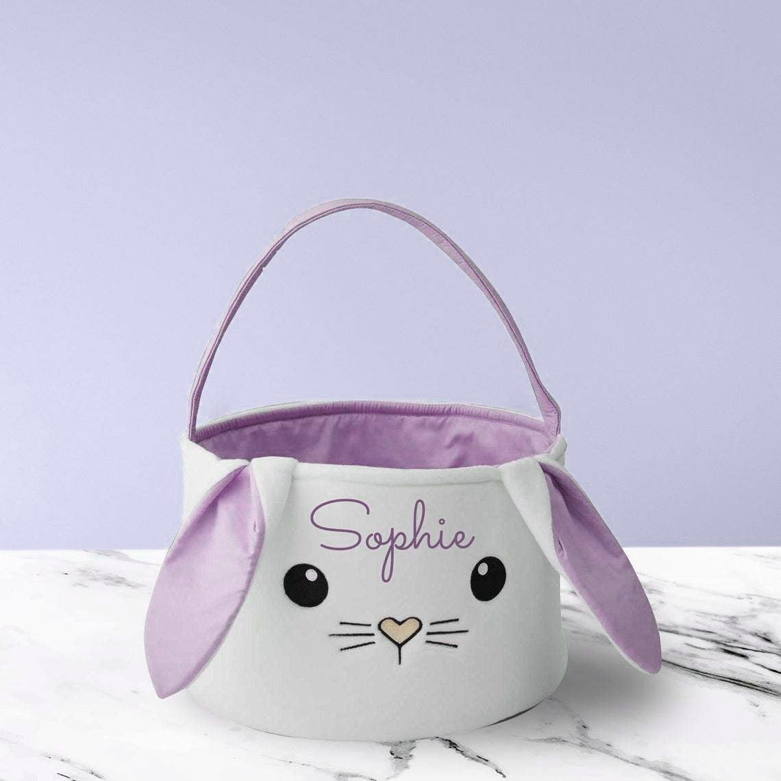Personalised Cute Bunny Easter Basket With Name / Egg Hunt | Etsy