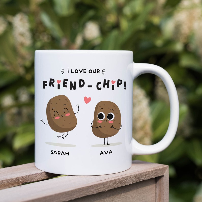 Personalised Funny Friendship Mug I Love Our Friend-chip Gift for ...