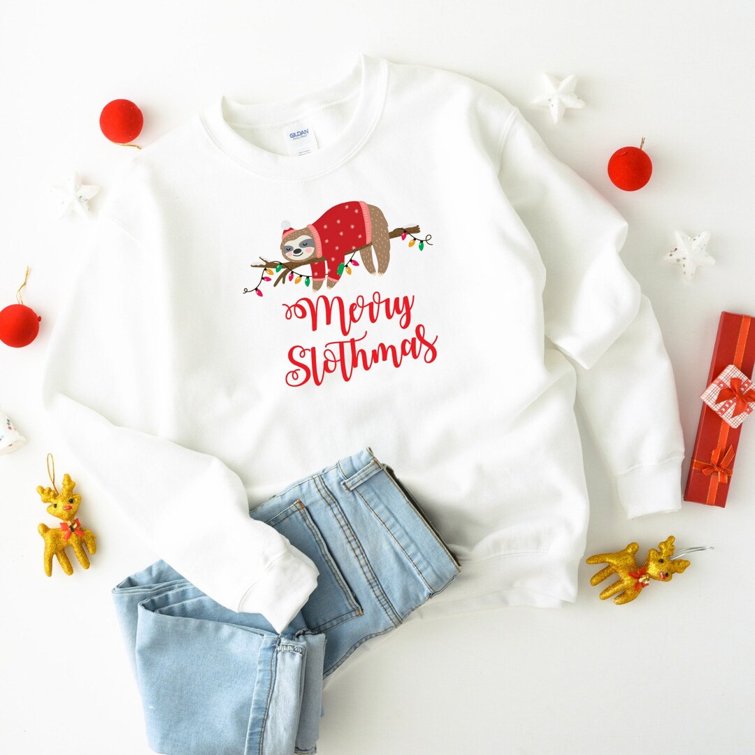 Merry Slothmas Christmas Jumper / Suitable for All Family Members ...