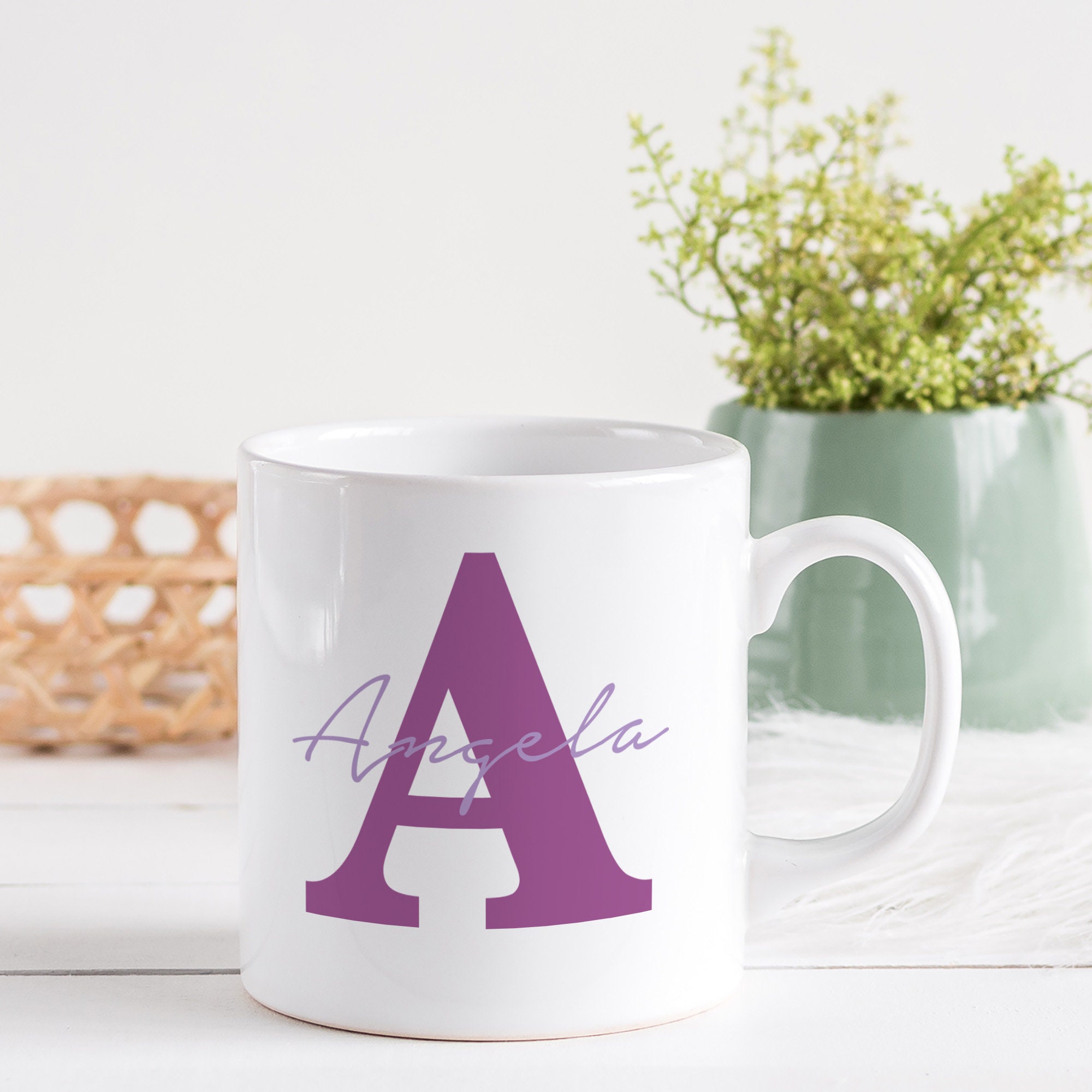Name Mug With Initial / Gift for Him or Her / Personalised - Etsy UK