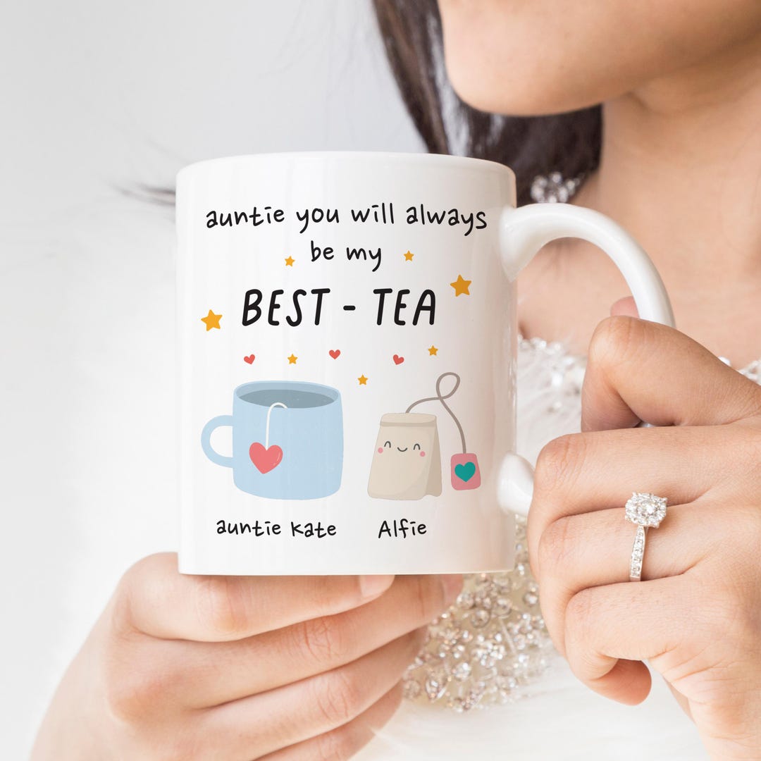 Personalised Auntie Best-tea Mug – Cute Birthday, Mother’s Day or ...