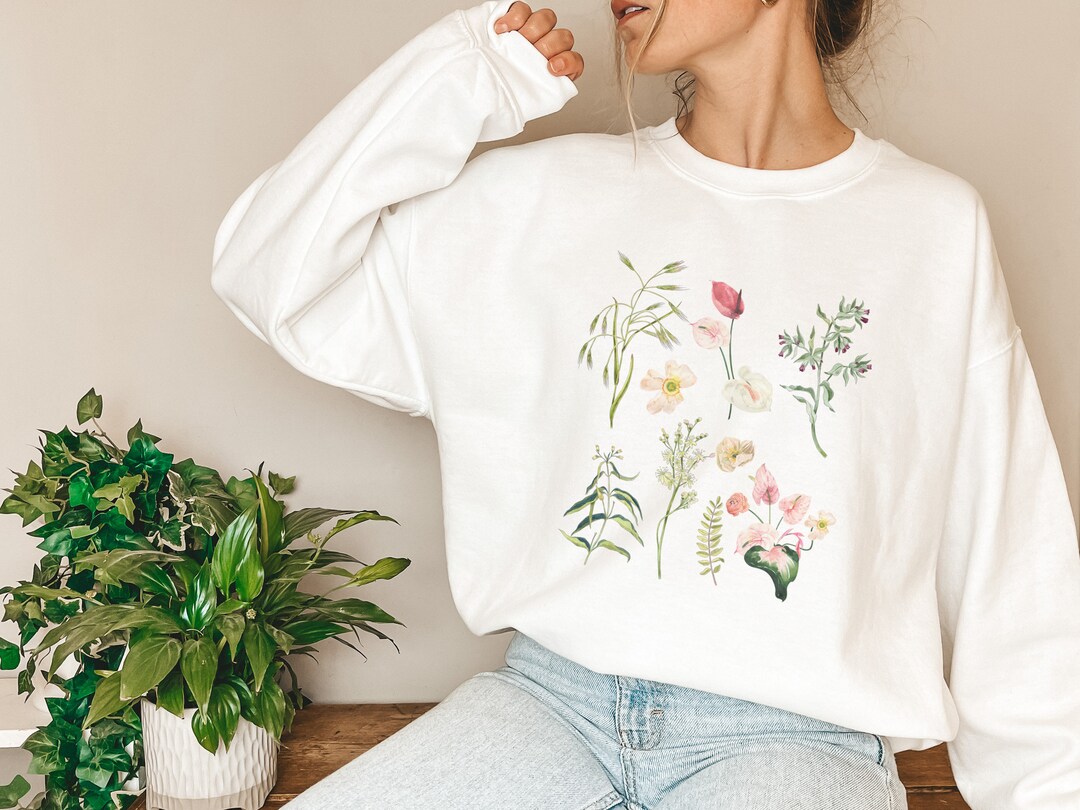 Flowers Sweatshirt / Gift for Her / Women Trendy Jumper / Spring ...