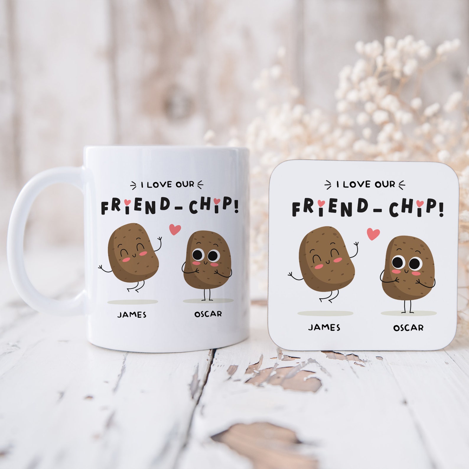 Personalised Funny Friendship Mug I Love Our Friend-chip Gift for ...