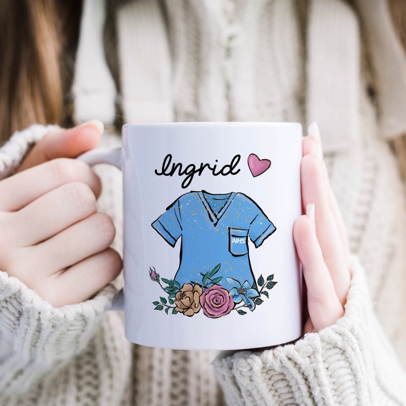 Personalised Nurse Mug With Name / NHS Nurse Thank You Gift / New Nurse ...