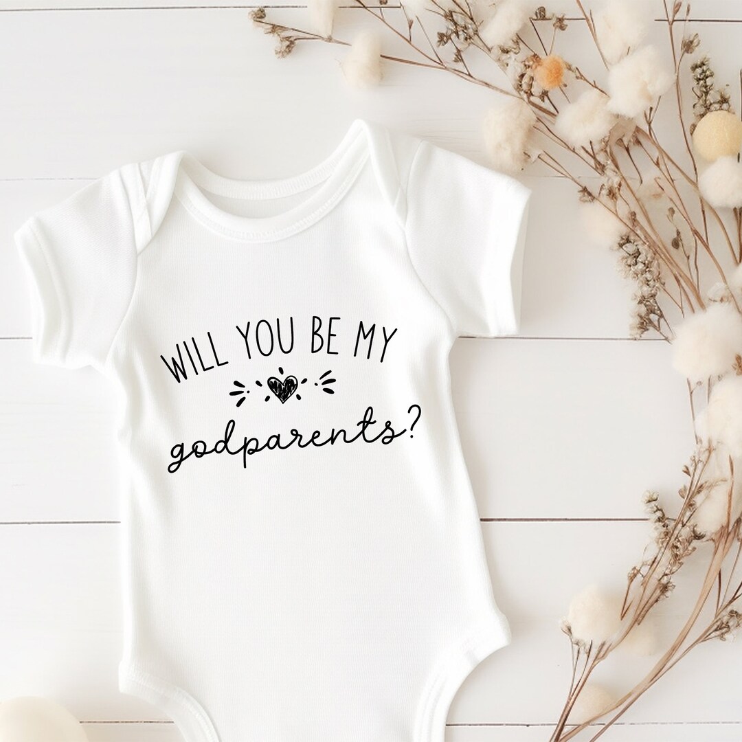 Will You Be My Godparents Baby Bodysuit / Godparents Christening Proposal Godparent Proposal ...