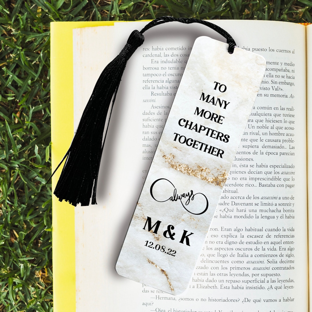 Personalised to Many Chapters Together Bookmark With Tassel / Gift for ...