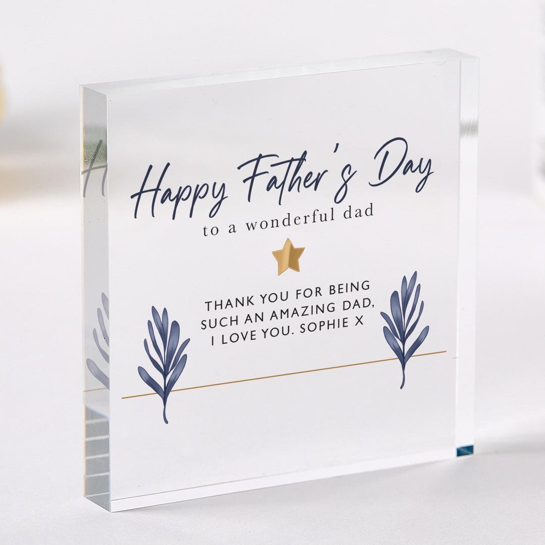 Father's Day Gift to a Wonderful Dad Personalised Keepsake From ...