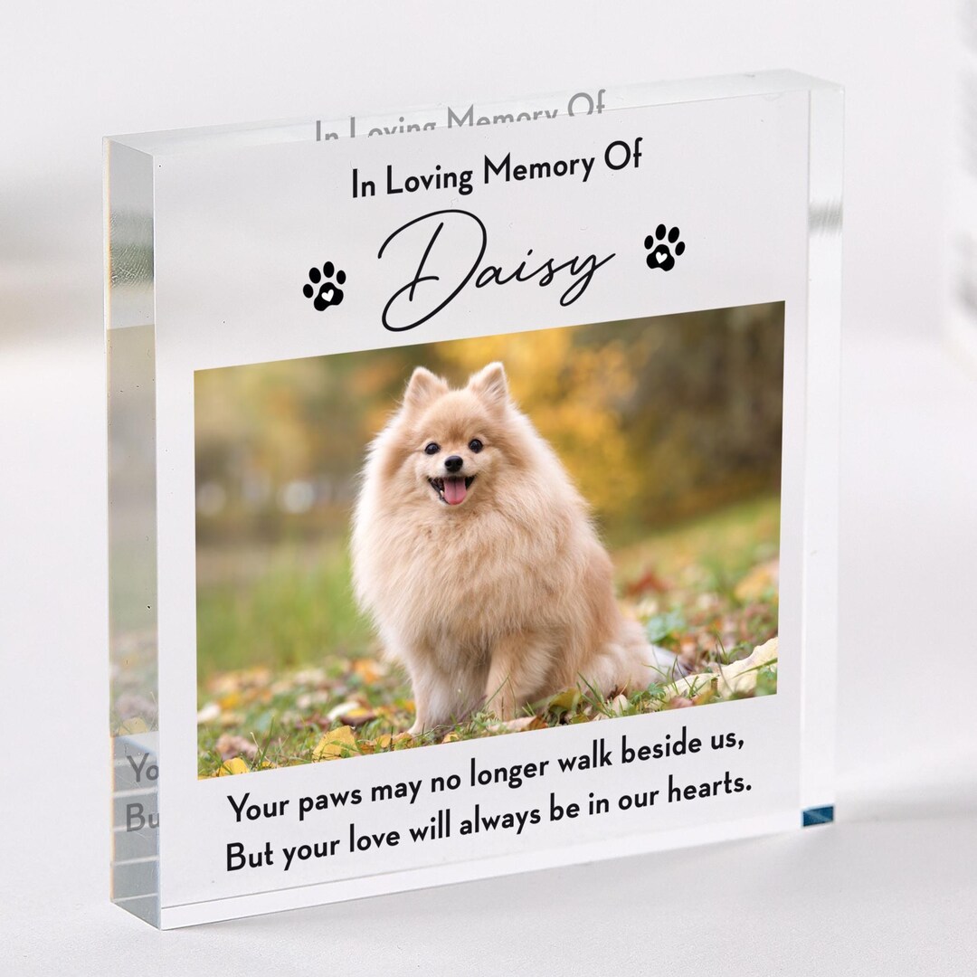 Personalised Pet Memorial Photo Plaque in Loving Memory Acrylic ...