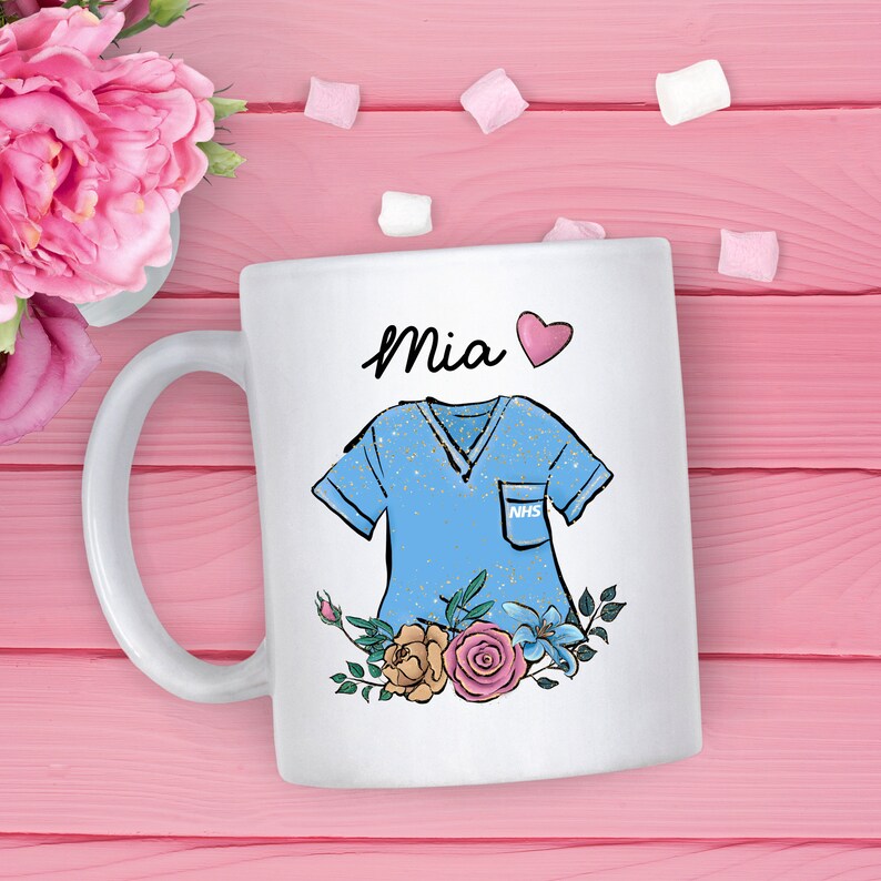 Personalised Nurse Mug With Name / NHS Nurse Thank You Gift / New Nurse ...