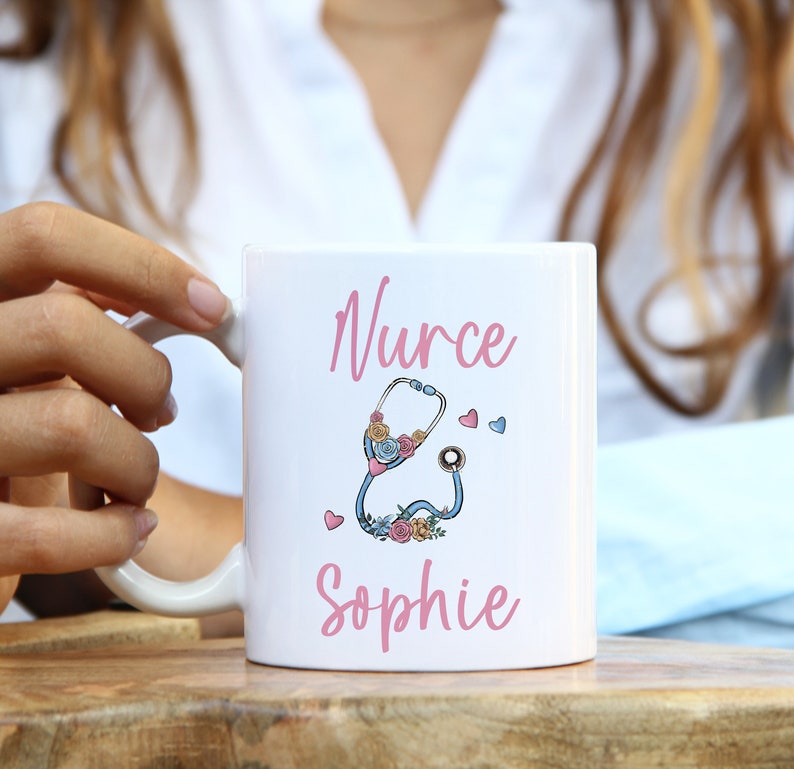 Personalised Nurse Mug With Name / NHS Nurse Thank You Gift / New Nurse ...