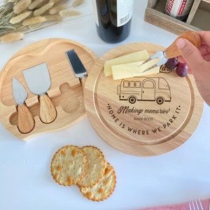 Personalised Laser Engraved Campervan Cheeseboard / Motorhome Gift With ...