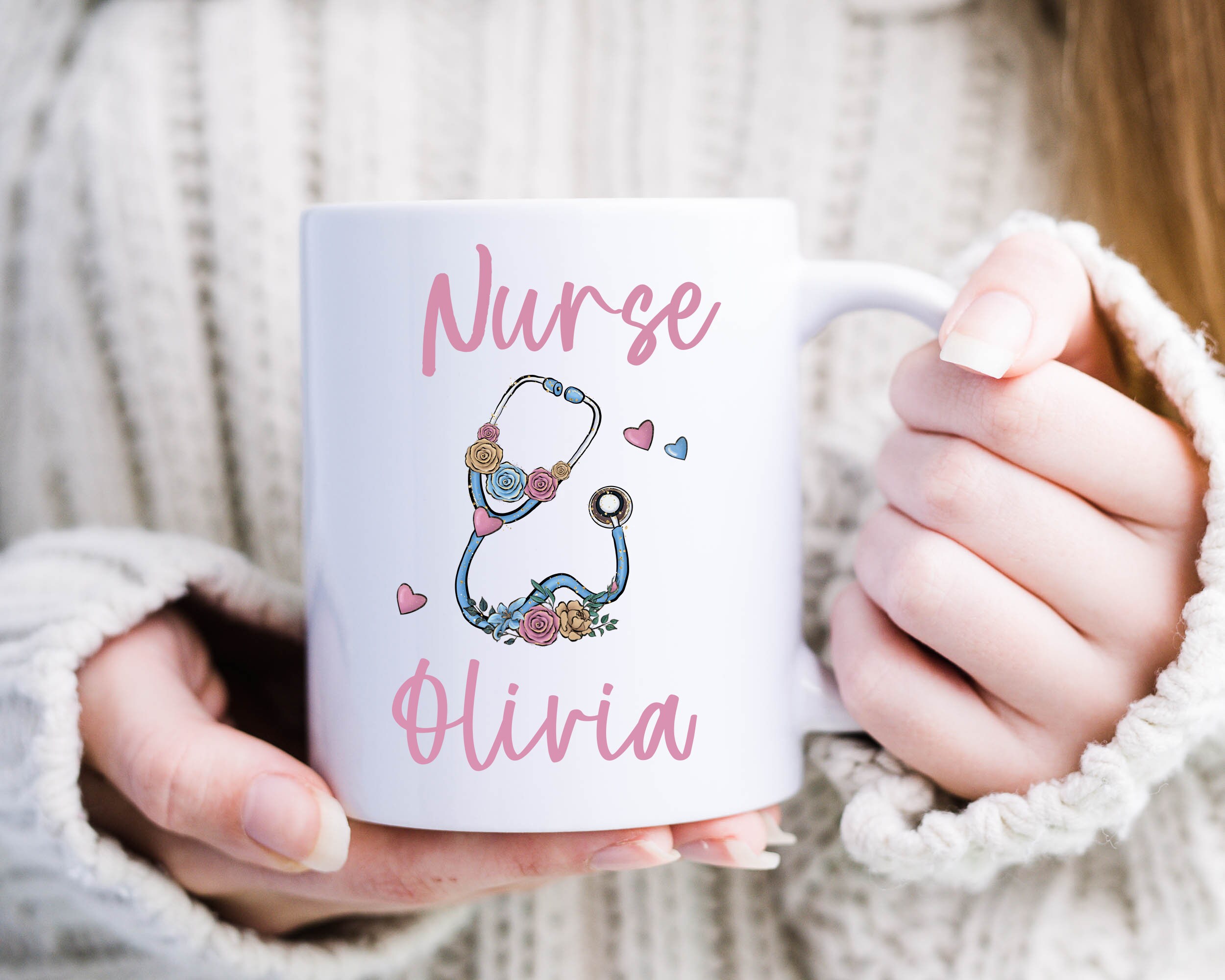 Personalised Nurse Mug With Name / NHS Nurse Thank You Gift / New Nurse ...