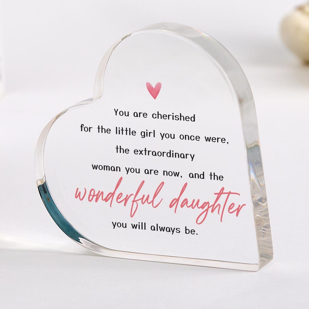 Gift for Daughter Heart Plaque Sentimental Gift for Her Cherished ...