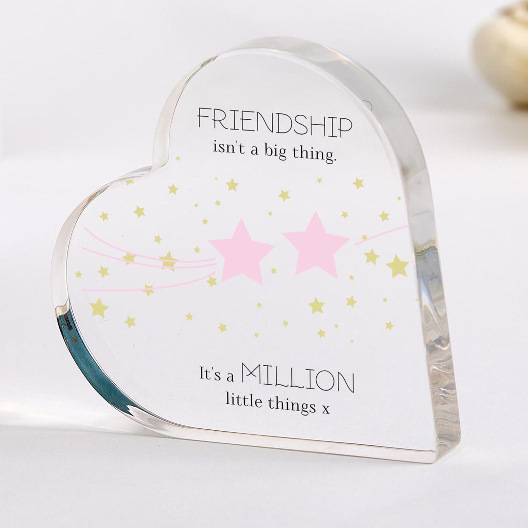 Gift for Best Friend for Her Birthday Friendship Heart-shaped Acrylic ...