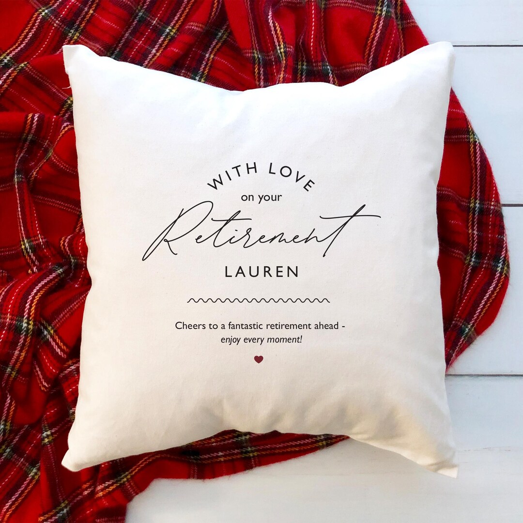 Personalised Retirement Gift Enjoy Your Retirement Cushion Gift for Him ...