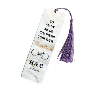 Personalised to Many Chapters Together Bookmark With Tassel / Gift for ...