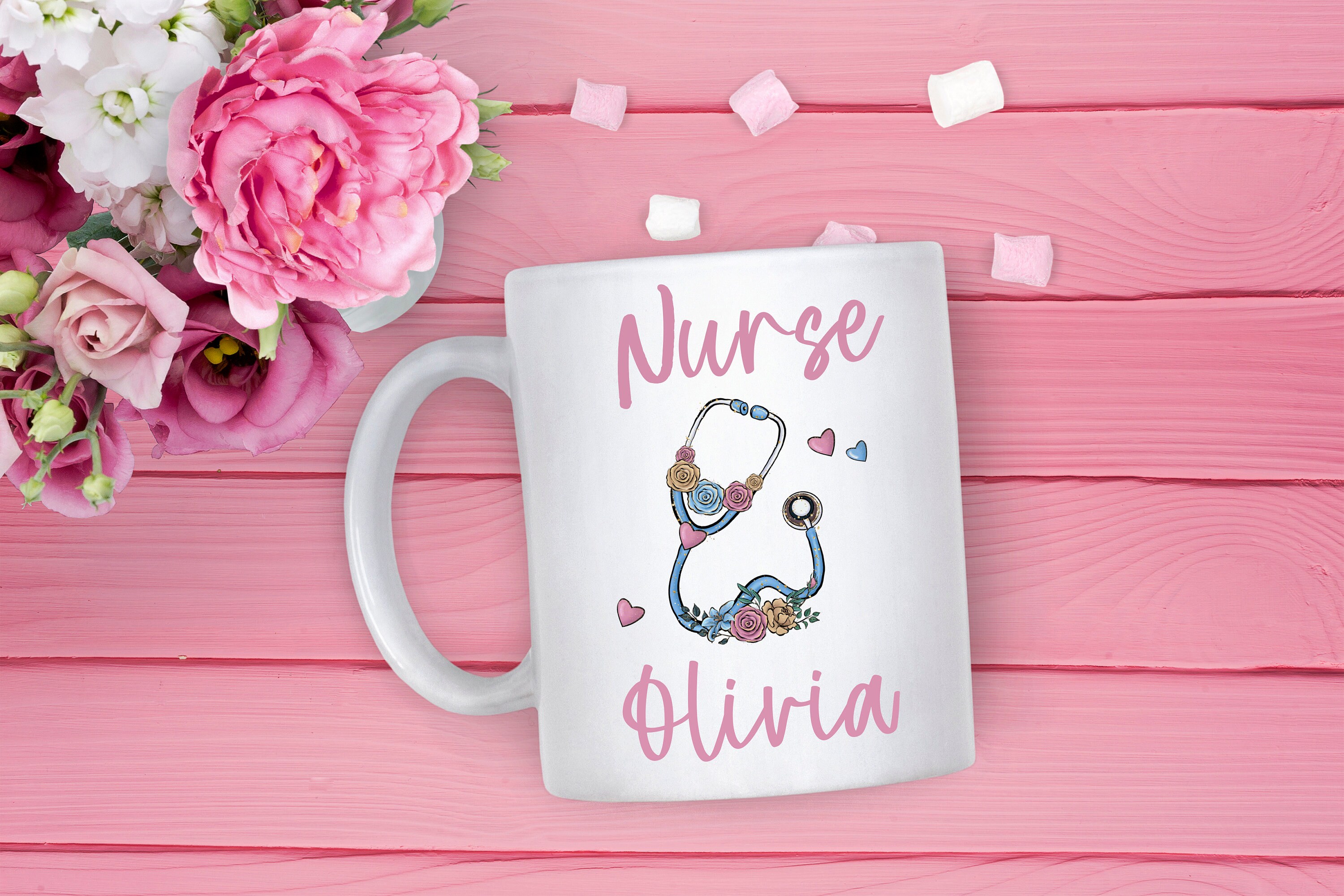 Personalised Nurse Mug With Name / NHS Nurse Thank You Gift / New Nurse ...