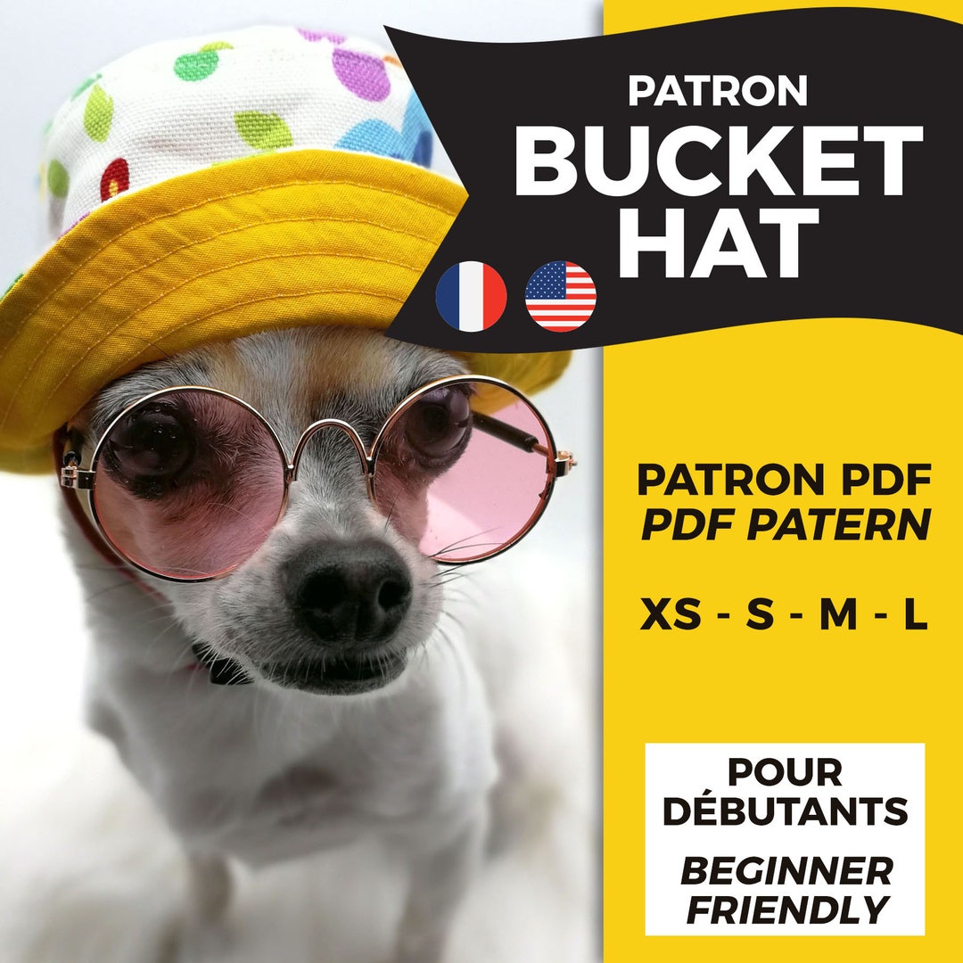 Bucket Hat Sewing Pattern for Dog - Sewing Pattern Pdf - Language ...