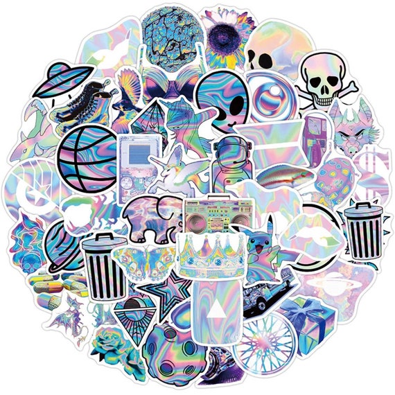 5-100 Piece Pastel Rainbow Sticker Pack Decals & Skins Electronics ...