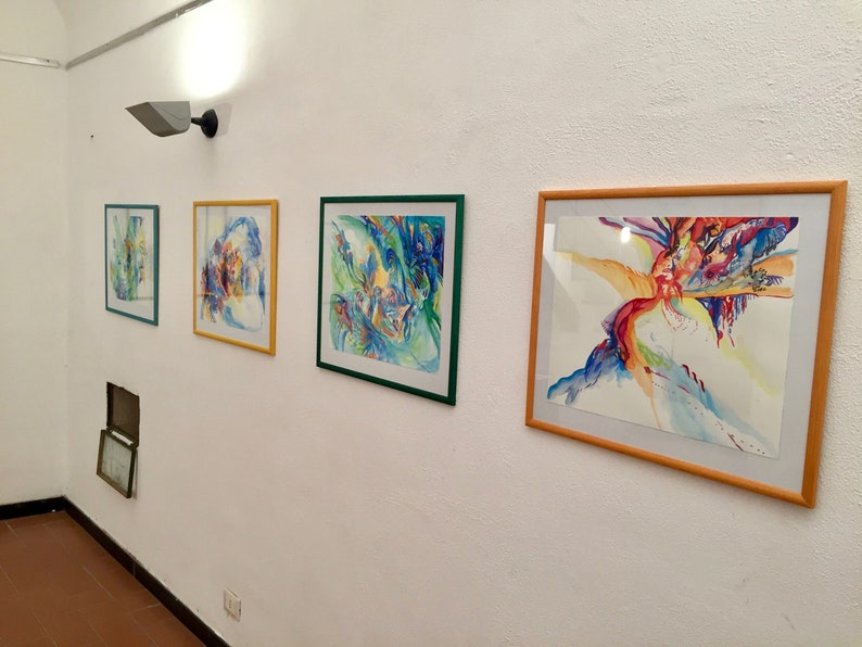 ORIGINAL ART, Original Painting, Strong Colors, Contemporary Watercolor ...