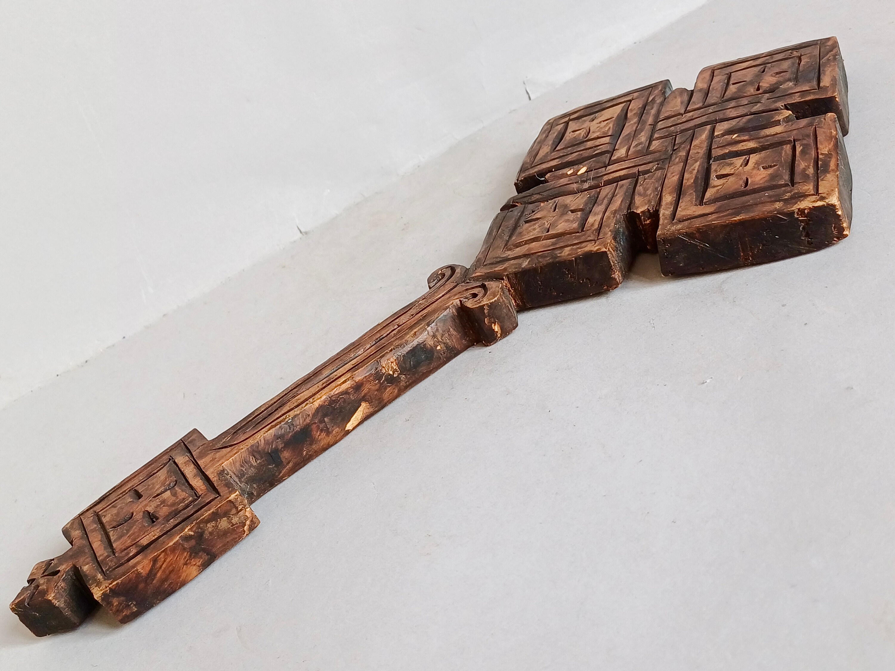 A Lovely Vintage Ethiopian Wooden Cross, Ethiopian Traditional Art ...