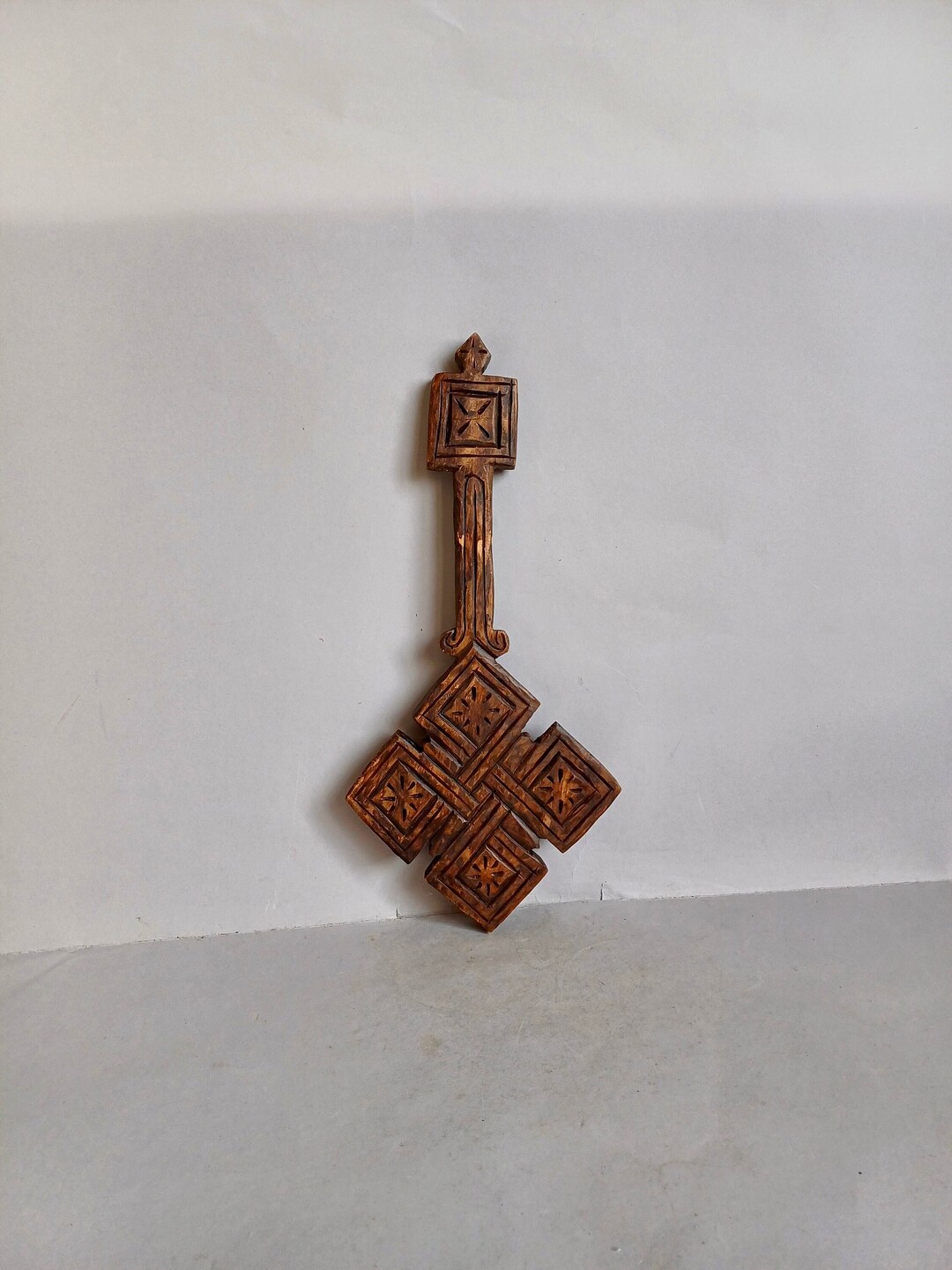 A Lovely Vintage Ethiopian Wooden Cross, Ethiopian Traditional Art ...